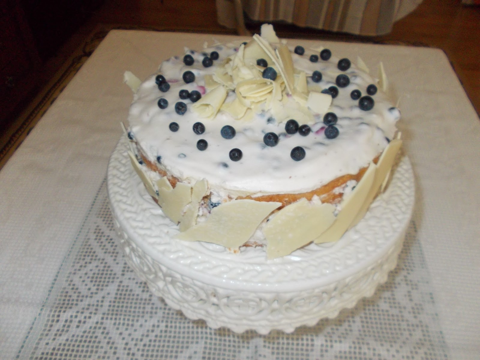 Anceelika kodused toidud: Mustika- valge šokolaadi tort